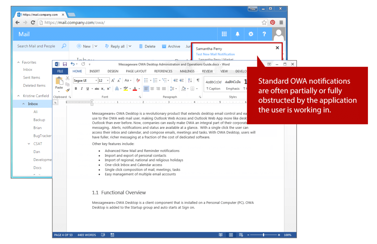 Improve Email and Calendar Notifications in Outlook Web