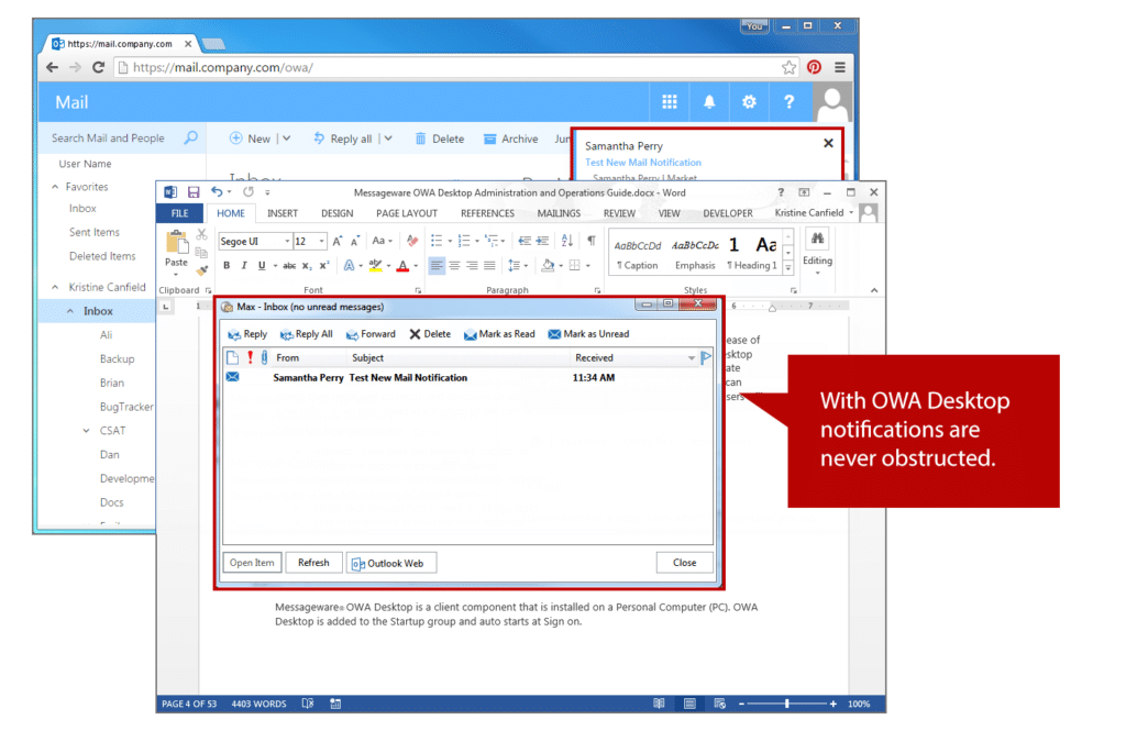 Improve Email and Calendar Notifications in Outlook Web